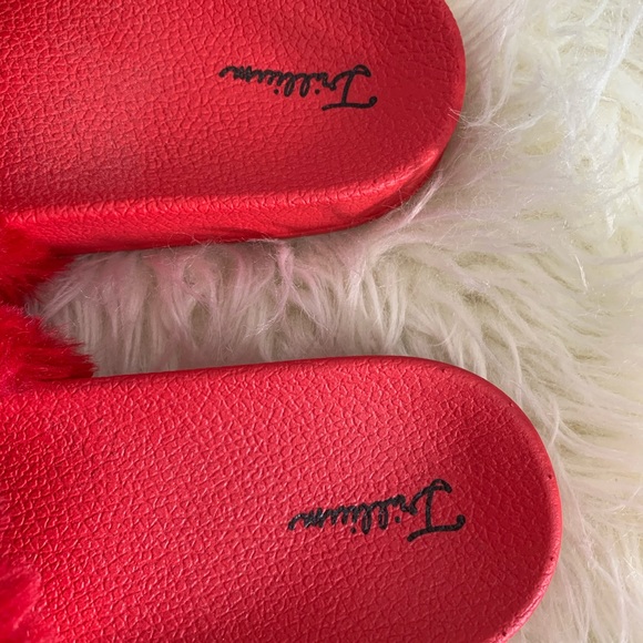 Zumiez | Shoes | Brand New Red Fuzzy Slides | Poshmark